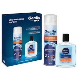 Подарочный набор мужской, new GENTLE пена для бритья 200мл + лосьон после бритья 100мл