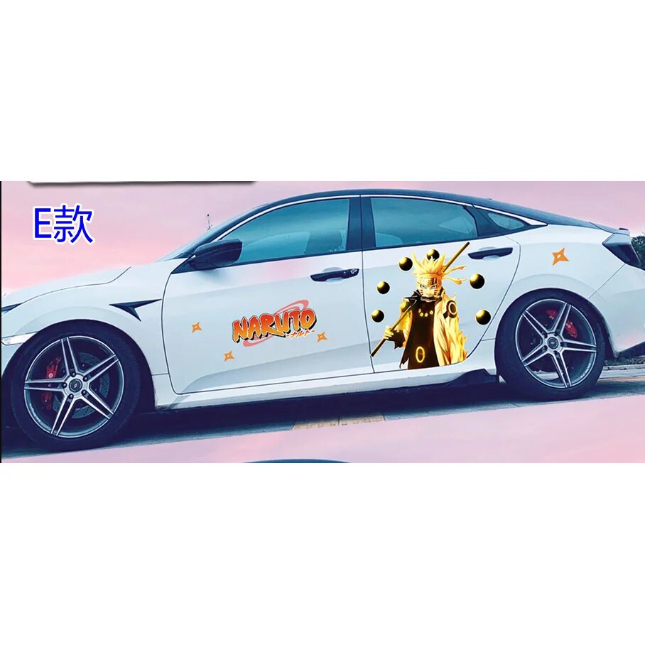 Наклейка на авто Наруто, желтая, Color: E