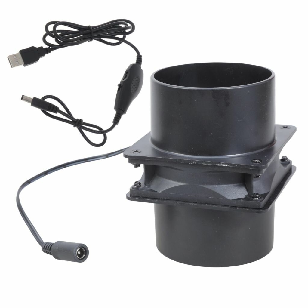 Канальный вентилятор длиной 8 см с 2 воздуховодами, обычная модель + кабель переключателя скорости USB