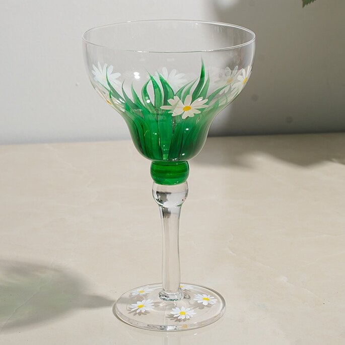 Расписанные вручную именные бокалы для вина «Маргарита», бокалы из цветного хрусталя, 1 шт