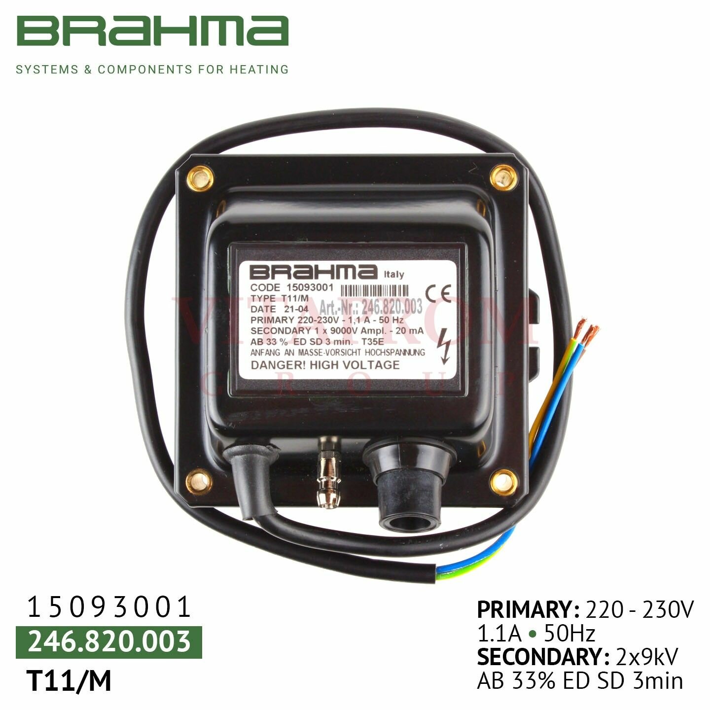 Трансформатор Brahma T11/M, 15093001