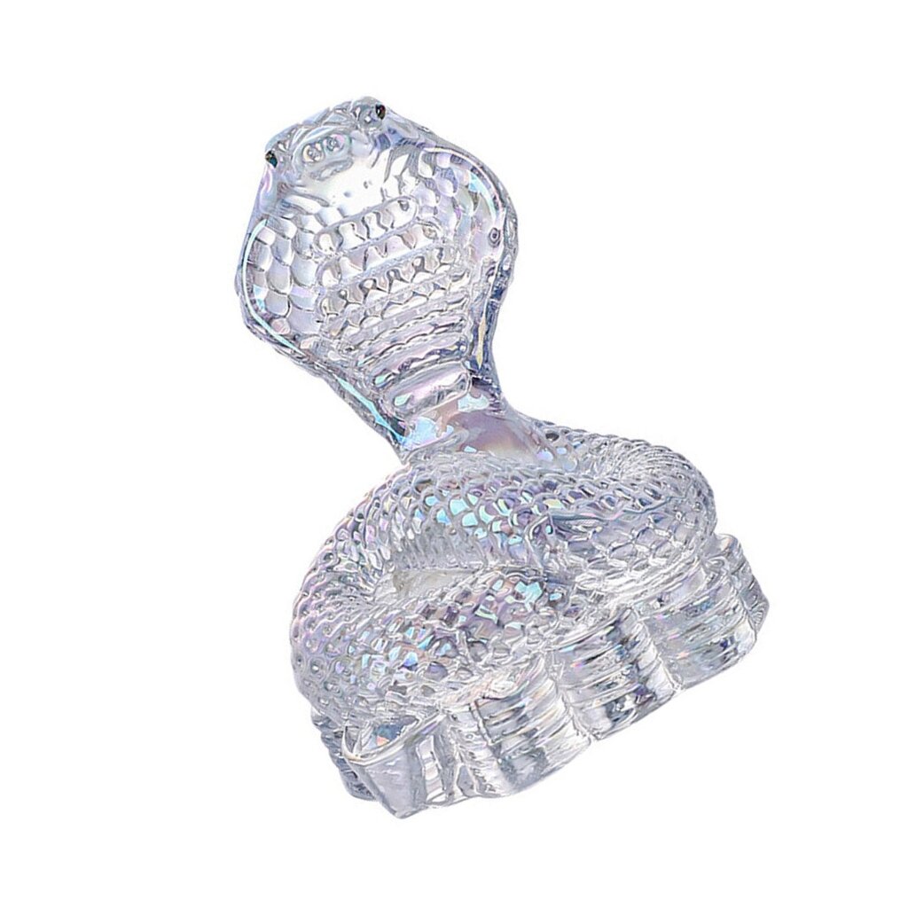 Китайские Зодиаки Новогодняя Хрустальная скульптура змеи, стеклянная фигурка животного, украшение для коллекционеров и любителей культуры