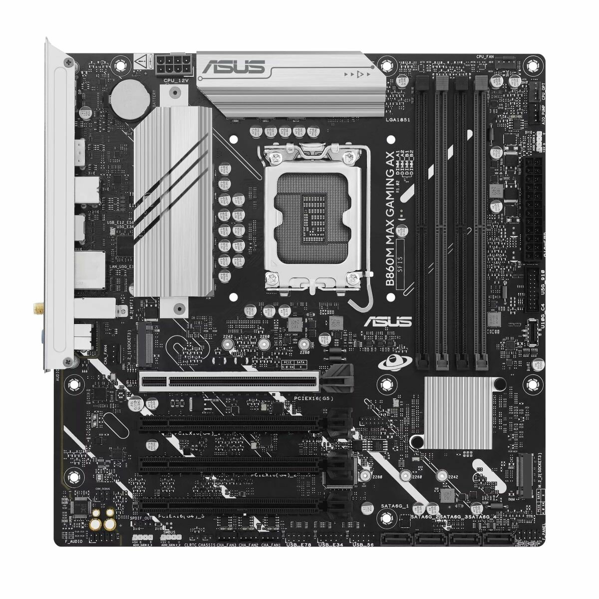 Материнская плата ASUS B860M MAX GAMING AX, Socket LGA1851, B860, mATX, Ret 90MB1JZ0-M0EAY0
