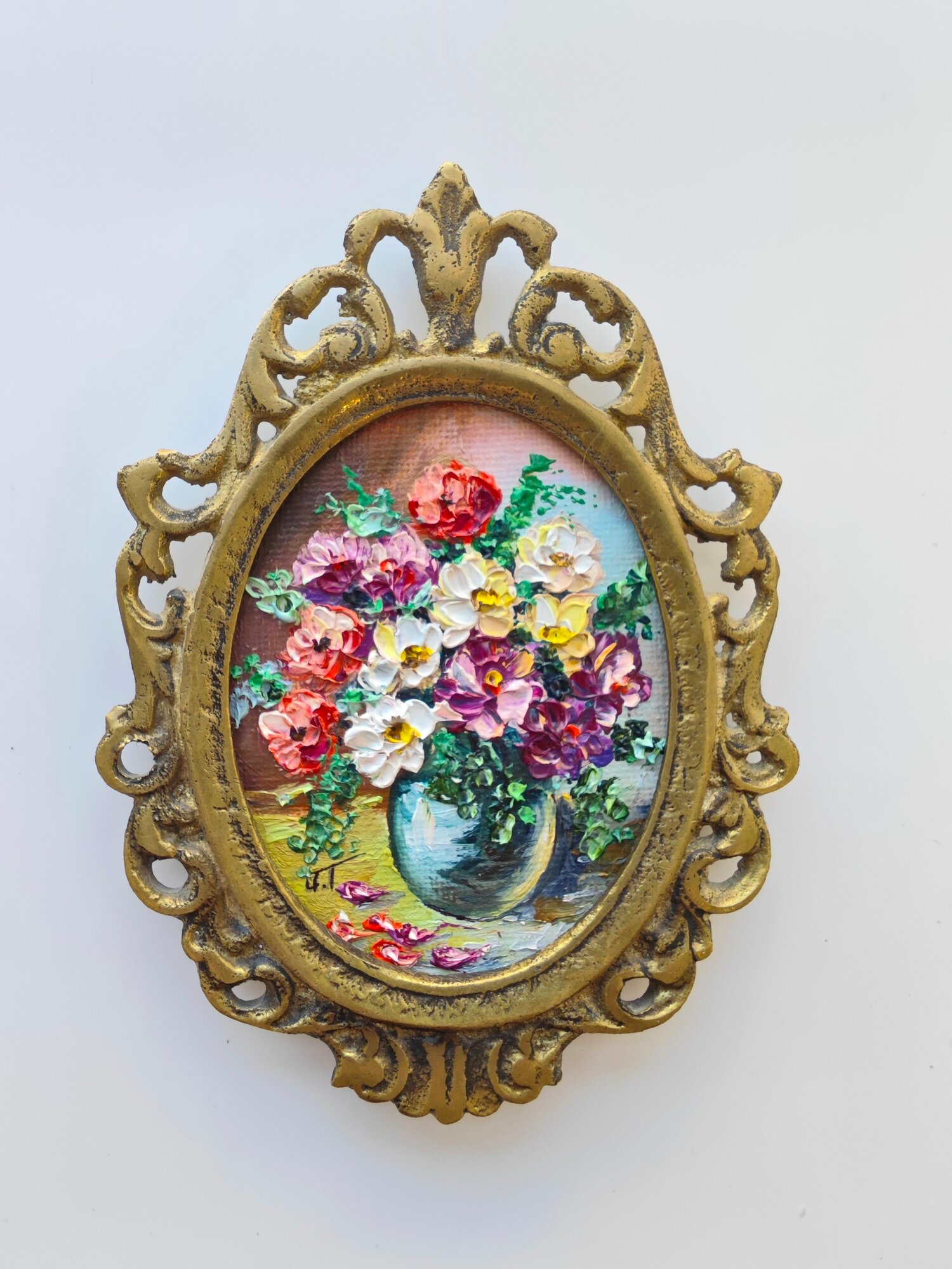 Мини картина маслом на холсте 10х15см