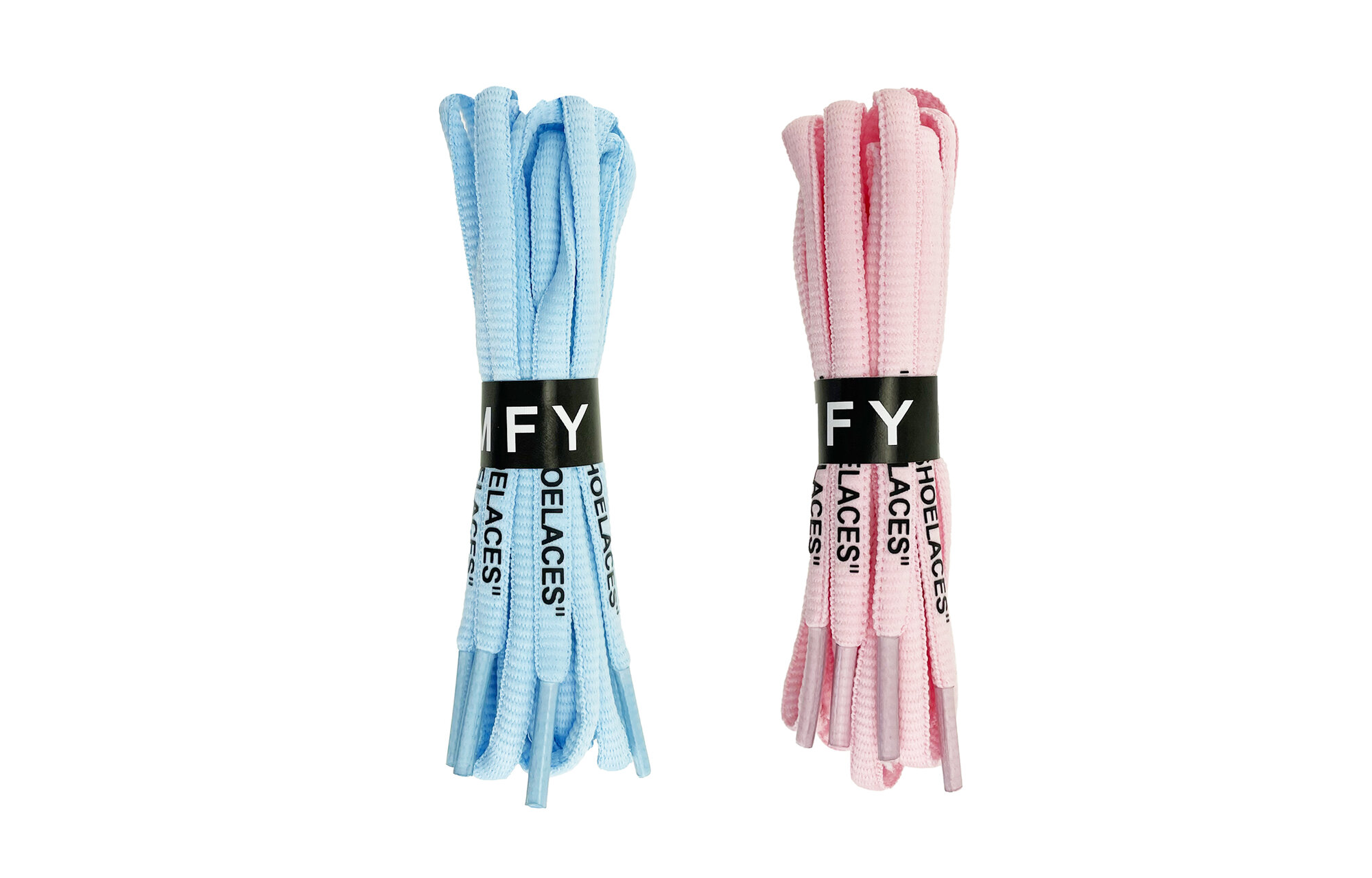 Шнурки унисекс CMFY, 140CM EU, Carolina Blue, Pink