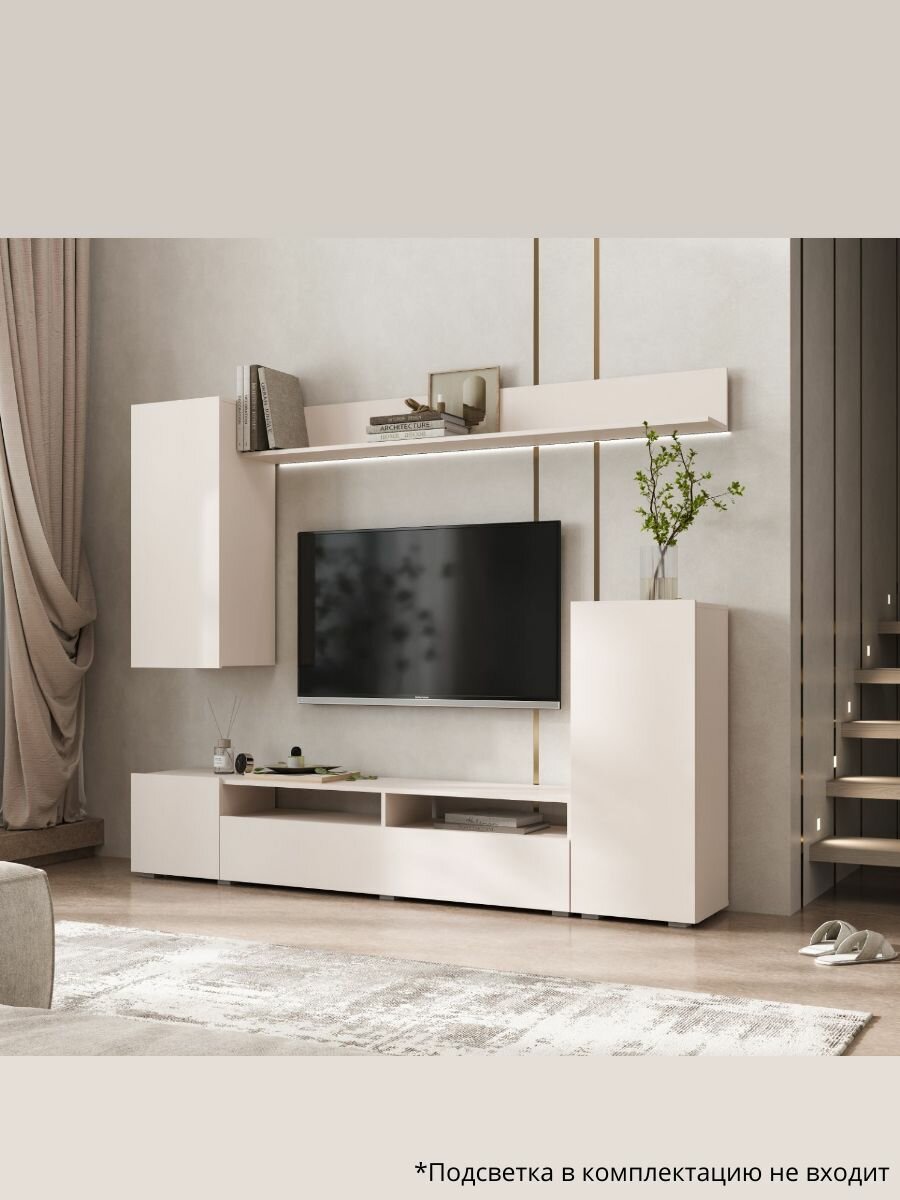 Гостиная Верона ЛДСП 2130х1704х346, Кашемир, МИФ