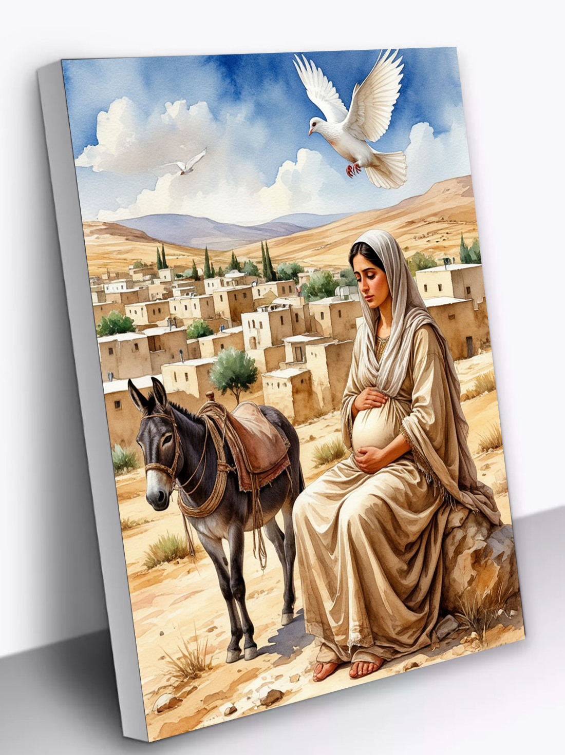 Картина по номерам "Богородица Мария" 40х50 см, хлопковый холст на подрамнике, акрил, Hobby Home