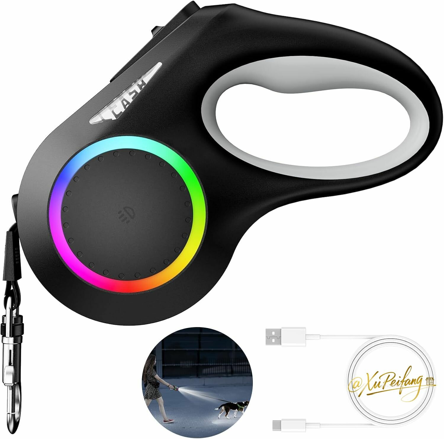 Поводок для собак, автоматический выдвижной поводок, поводок для собак, зарядка