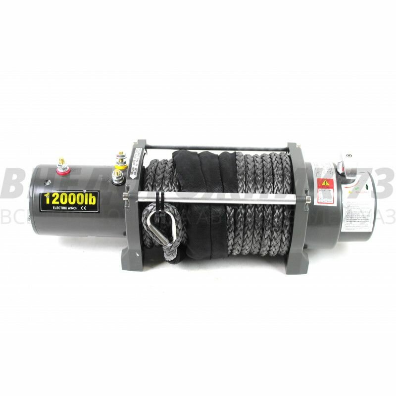 Лебедка электрическая 12V Electric Winch 12000lbs / 5443 кг с кевларовым тросом ( 10 мм )