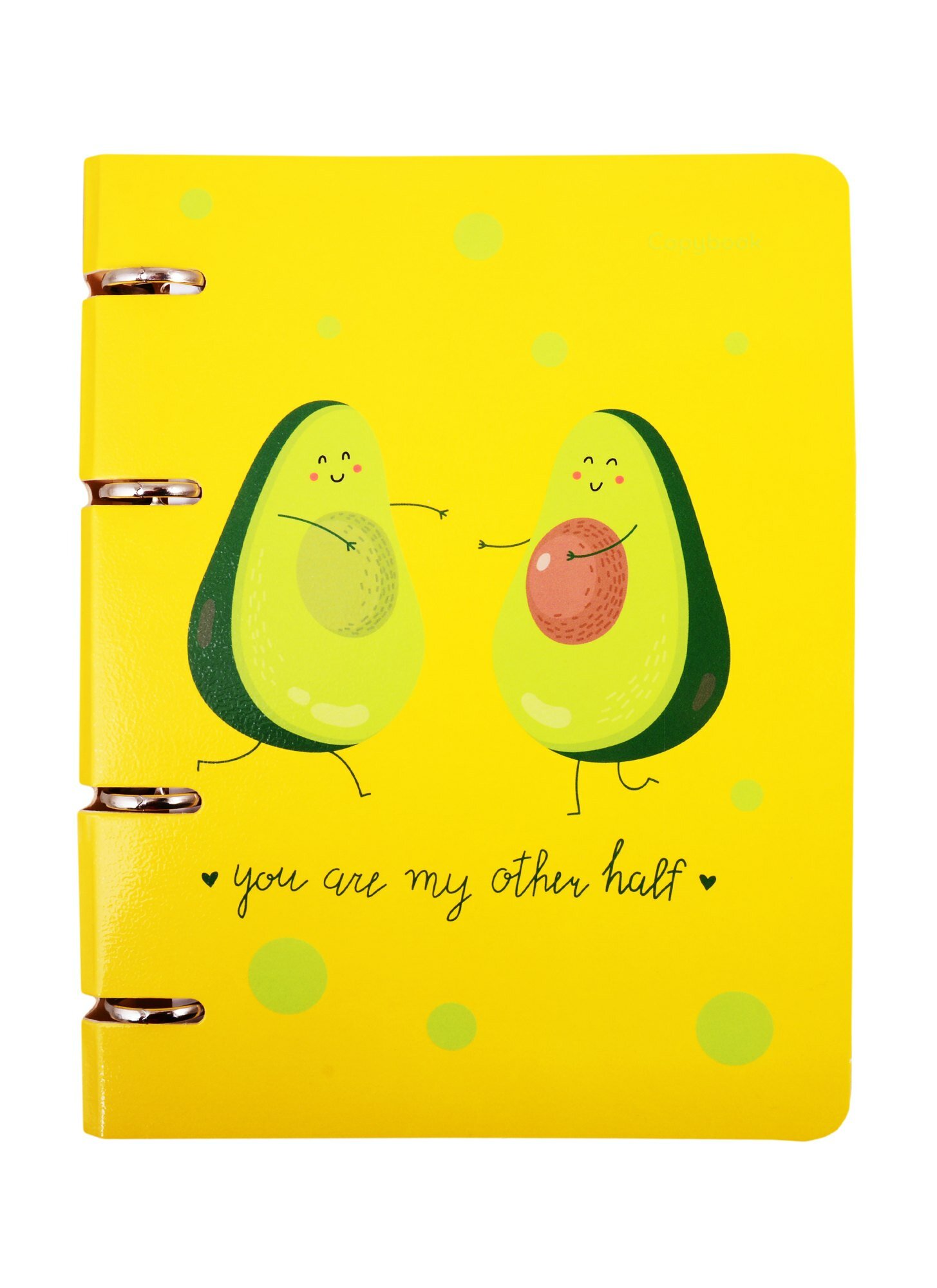 Тетрадь на кольцах в клетку Unnika, "Cute & Funny. Авокадо", 100 листов