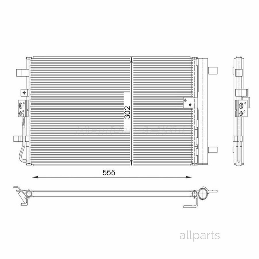 SAT ST-47-0092 Радиатор кондиционера Kia Seltos 22-