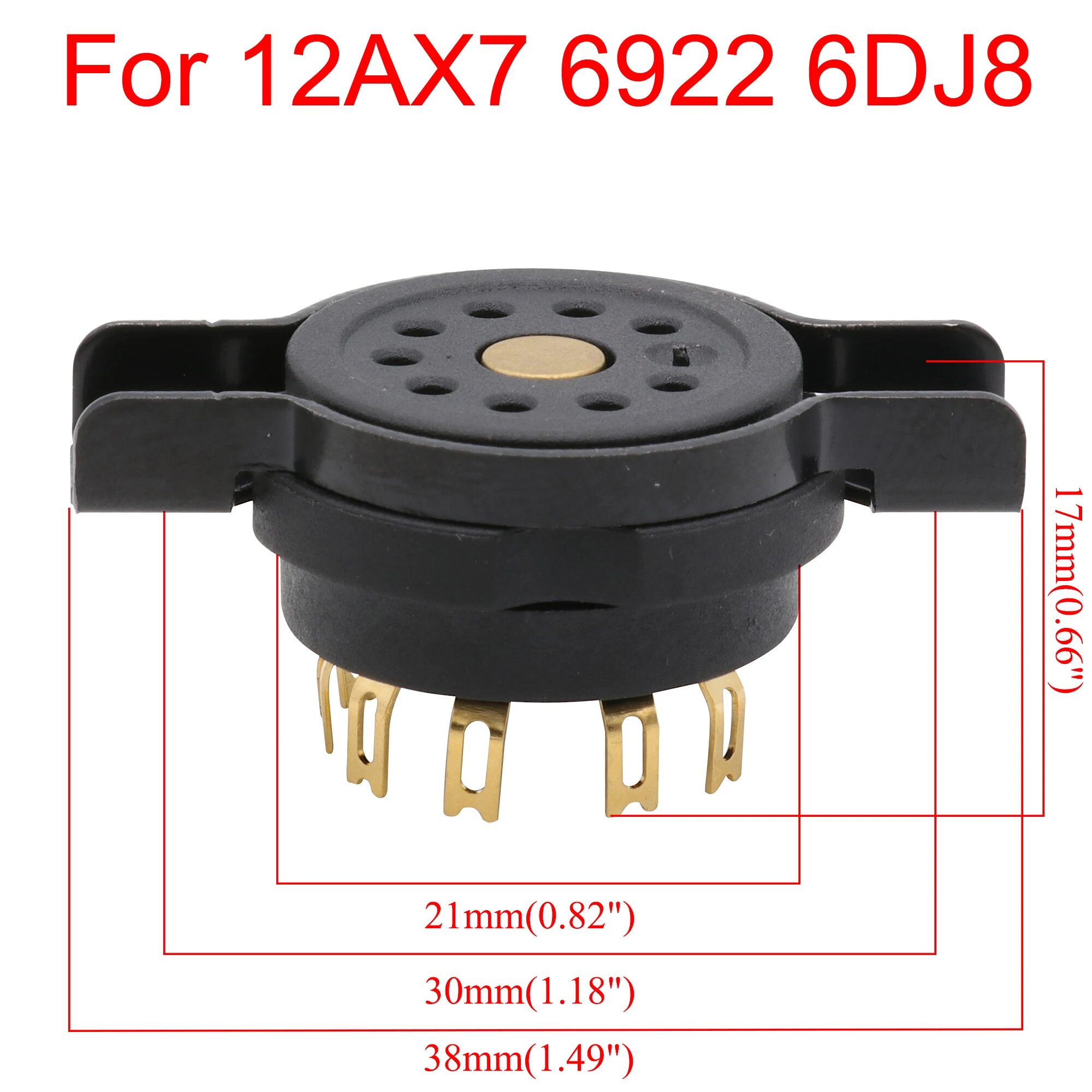 Разъем питания для ламп 12AX7 6922 6DJ8 9pin
