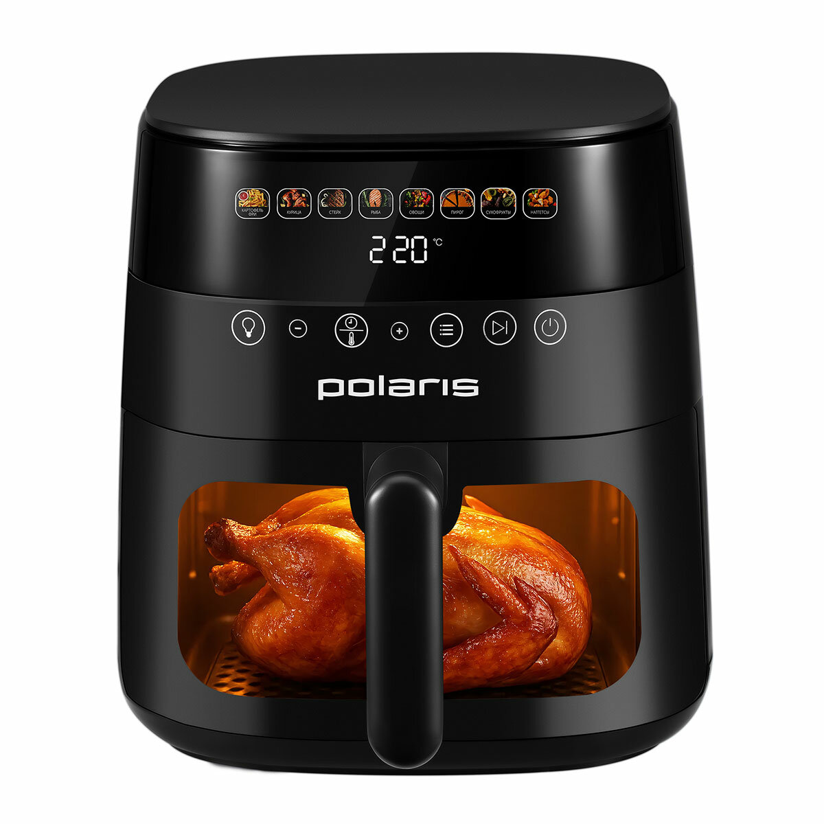 Аэрогриль Polaris PAF 6003W, WIFI, IQ Home, черный
