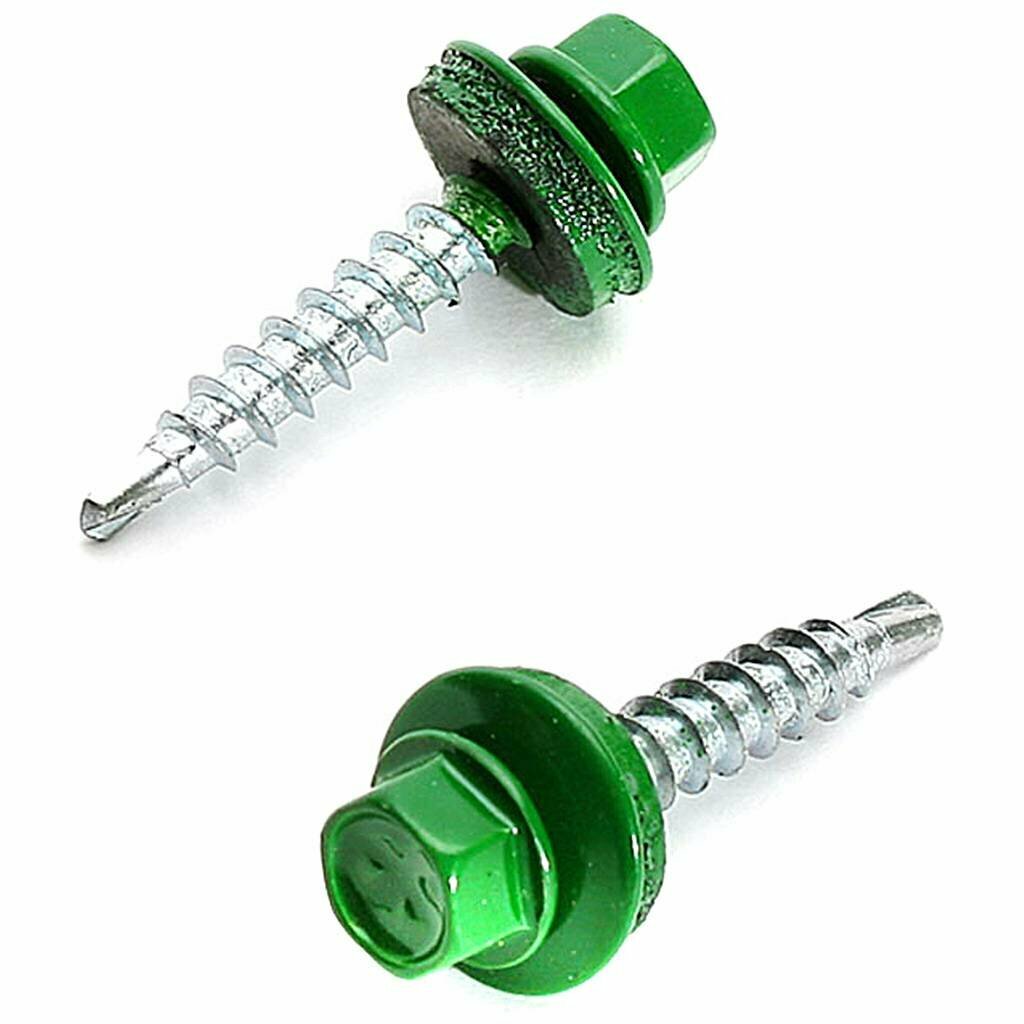 Саморез Кровельный Зеленая Мята 4,8 x 38мм RAL 6029 ( 50 шт )