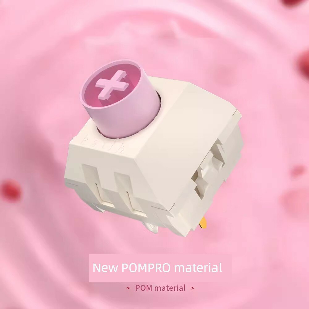 Механический переключатель Kailh Box Strawberry Ice Cream Pro, кастомизированный, 37 г, линейный, с кремовым покрытием