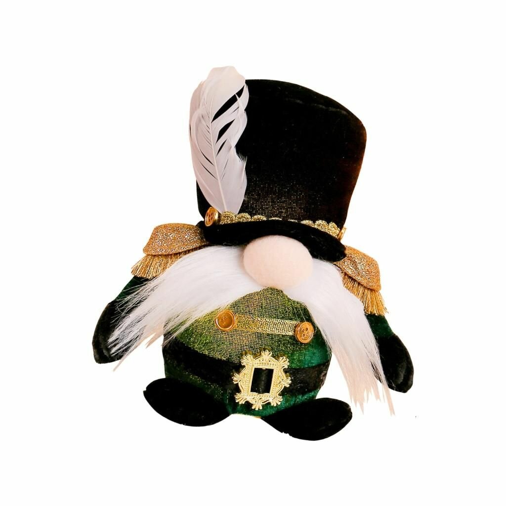 Мягкая светящаяся кукла солдата из полиэстера с устойчивой подставкой, Зеленый