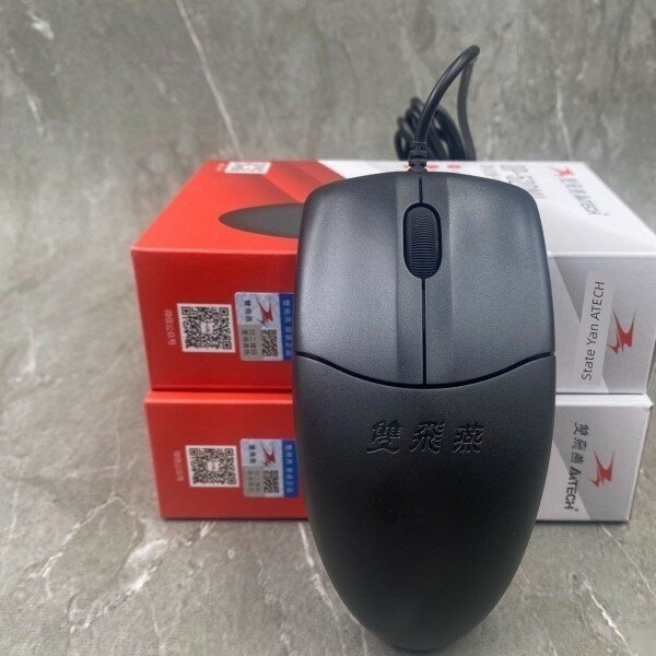 Проводная мышь Shuangfeiyan для офиса и дома, универсальная USB-мышь для ноутбуков, OP-520NU Черный USB-порт 520SU,