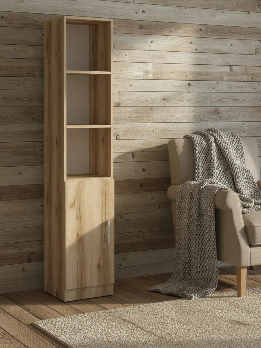 Шкаф пенал FRESTER в спальню прихожую на балкон с полками для одежды, от производителя