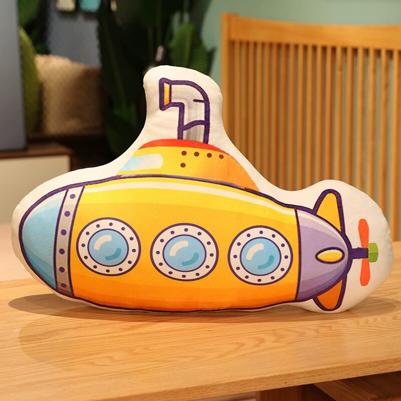 Астронавт, танк, летающая тарелка, форма самолета, плюшевая игрушка, подушка для сна, кукла для мальчика, подарок на