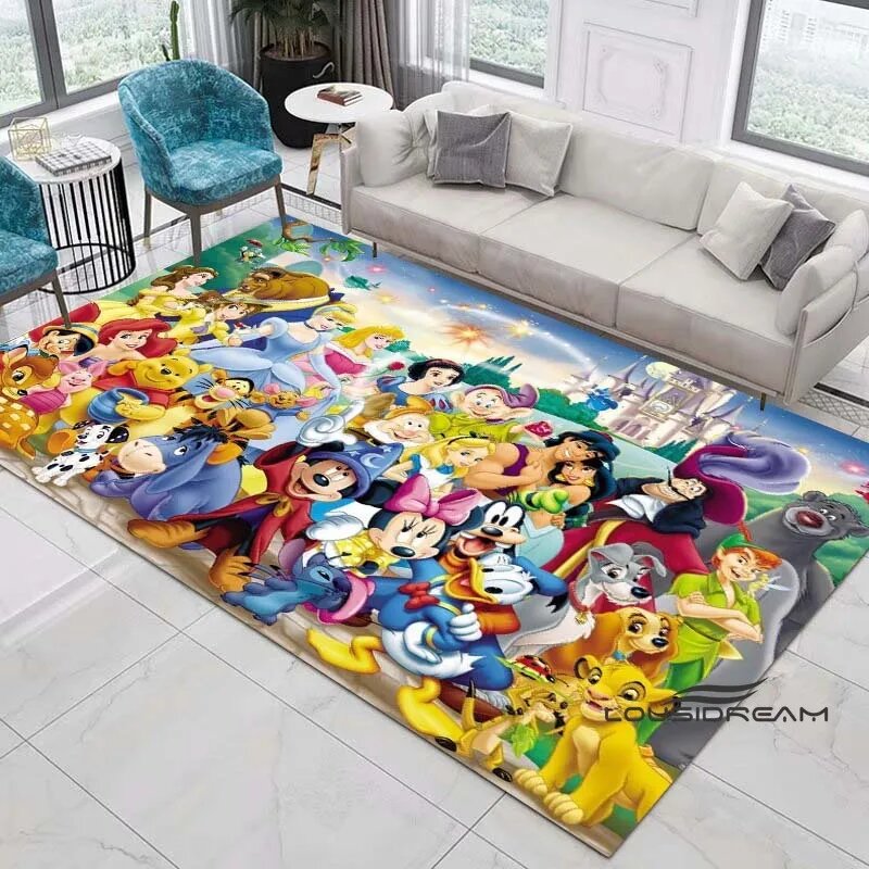 Ковер MINISO с принтом принцесс Диснея 120x160cm, 9