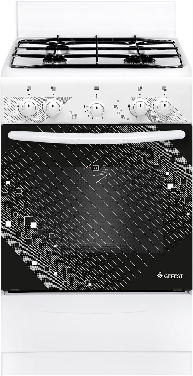 Газовая плита GEFEST ПГ 5100 0017, электроподжиг, 4 конфорки