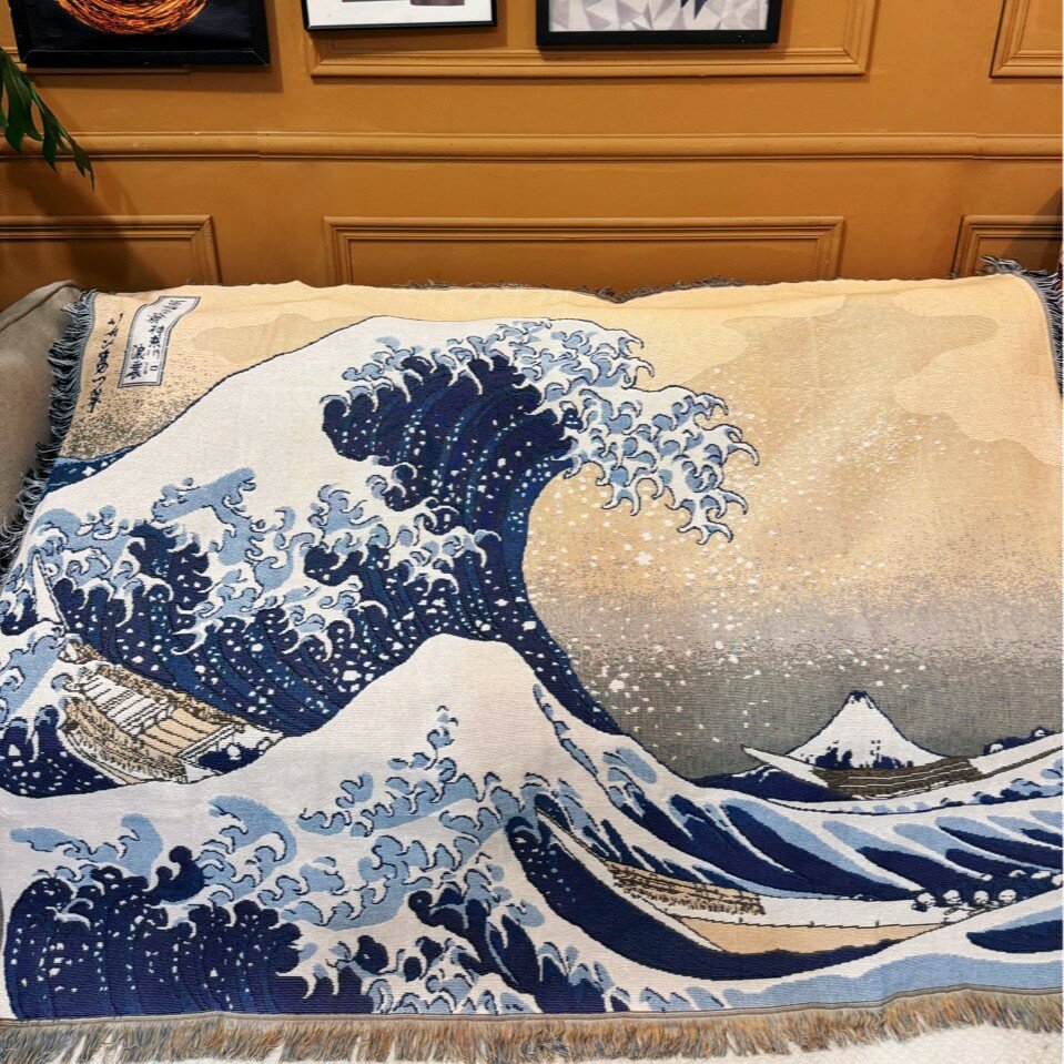 Диванное одеяло, морская волна, одеяло для дивана, 130x160 cm