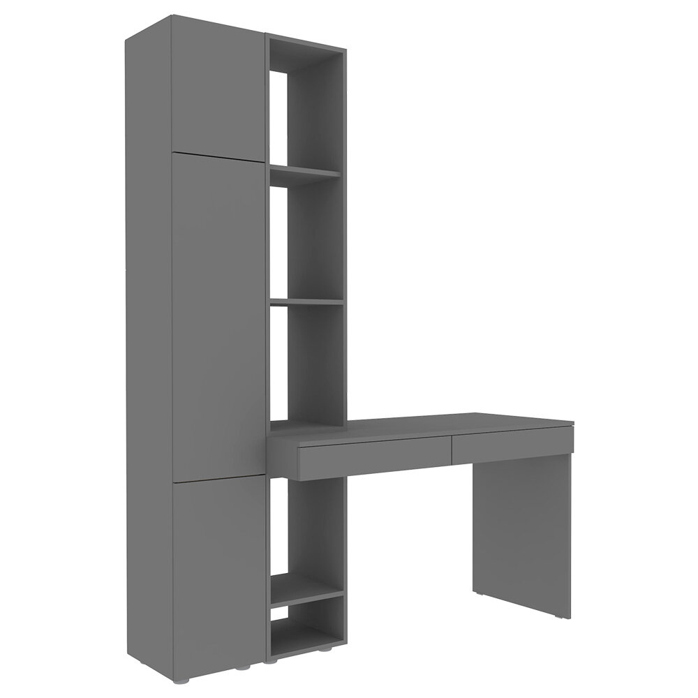 Стол письменный со стеллажом 1512 Темно-серый Темно-серый