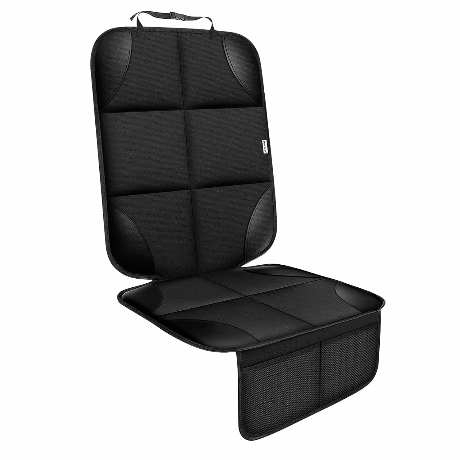 HAQI Защита сидений автомобиля от детских кресел, Водостойкий чехол 600D с толстой подушкой и противоскользящей основой (1 шт, Черный)