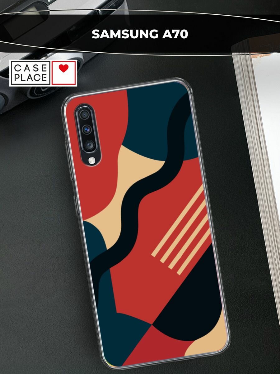 Чехол на Samsung Galaxy A70 / Самсунг Галакси А70 с принтом Абстрактные линии