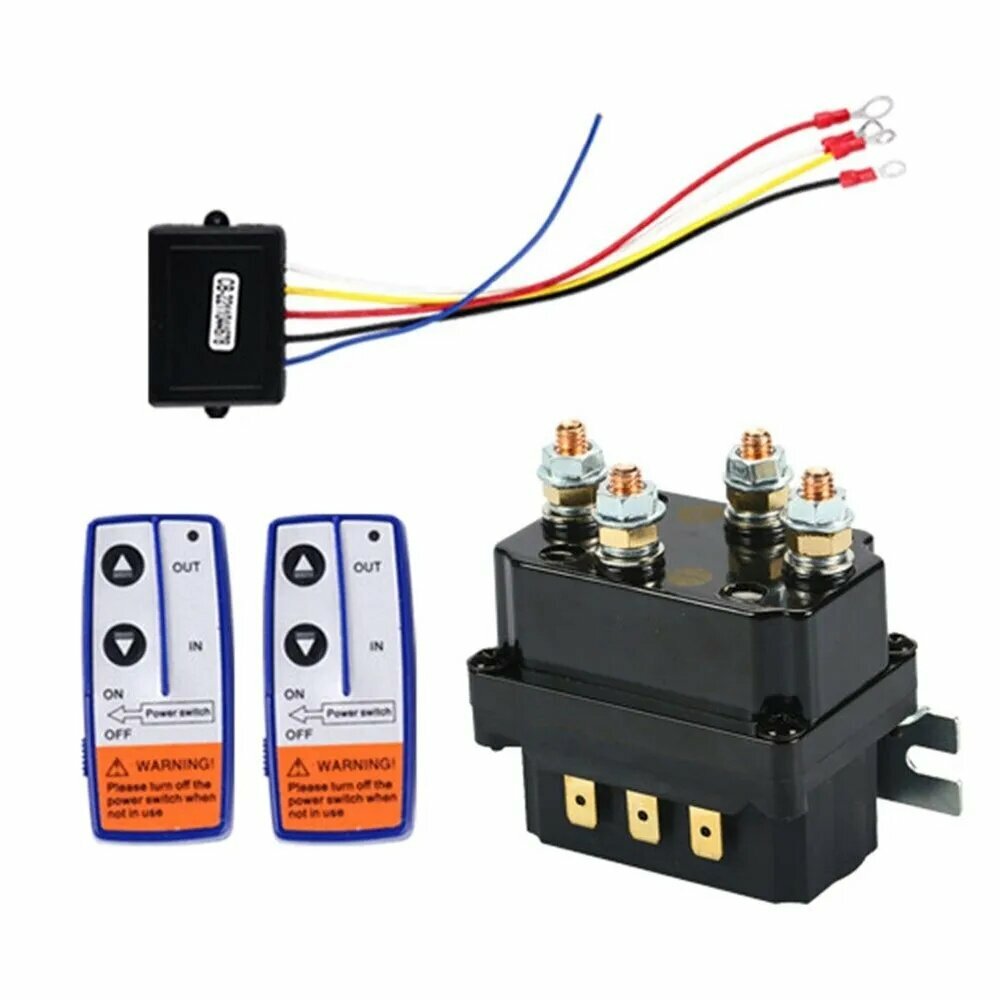 Электрическая Лебедка 12V 250A с Дистанционным Управлением по Радио и Комплектом Реле Лебедки