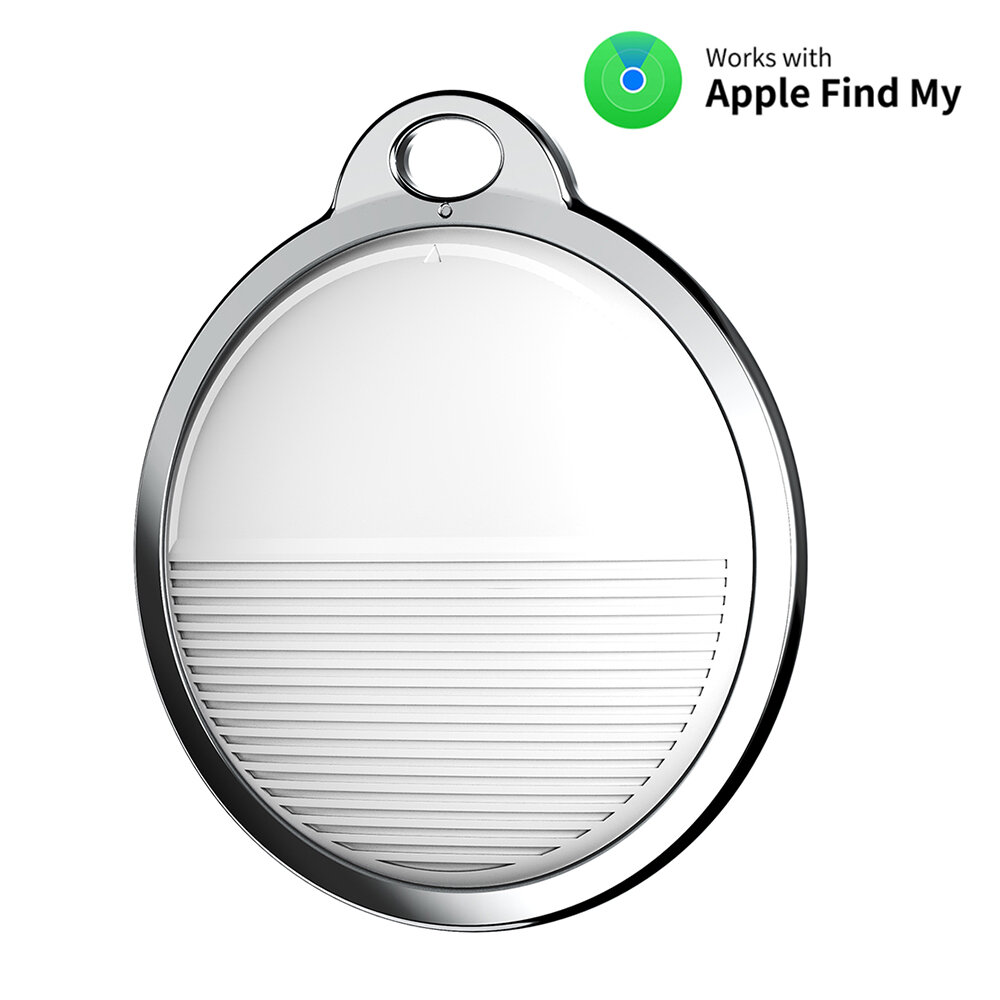 Bluetooth Tracker, Ключfinder и Тег для отслеживания предметов с сертификацией MFI для автомобильных ключей, телефонов, сумок и других, Удаленный контроллер для поиска, Глобальное покрытие, Поисковик телефонов, Совместимый с iOS, 1-Pack, Белый, Черный,