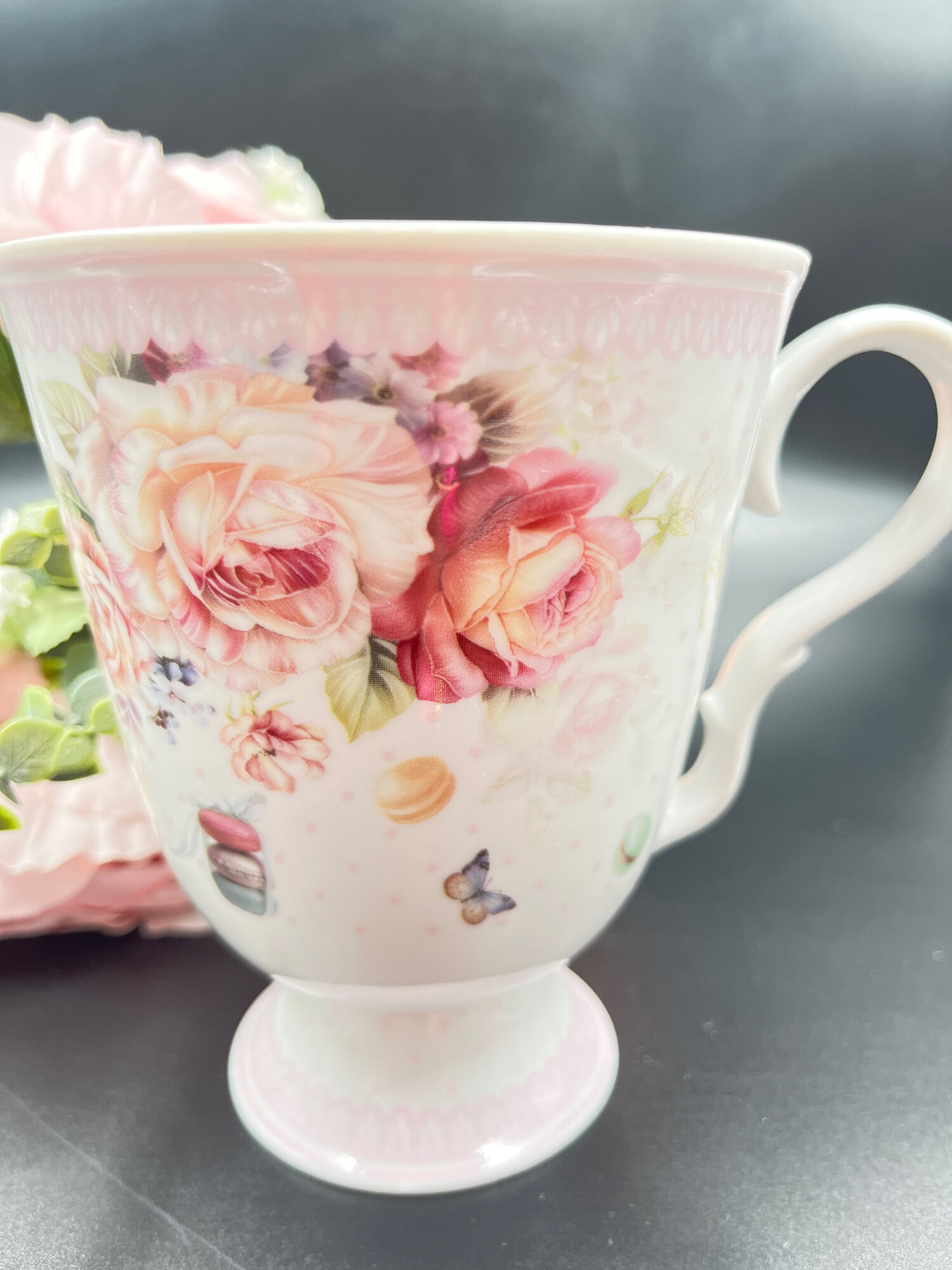 Кружка фарфоровая для чая и кофе 600 мл "Сладкая жизнь"