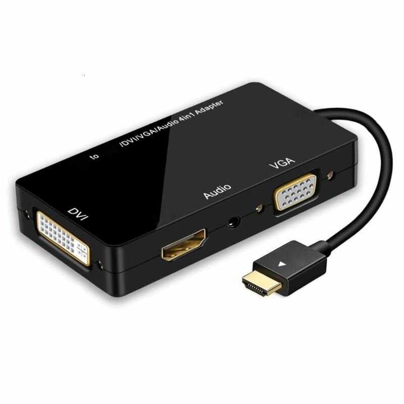 Адаптер HDMI-DVI/VGA, Черный