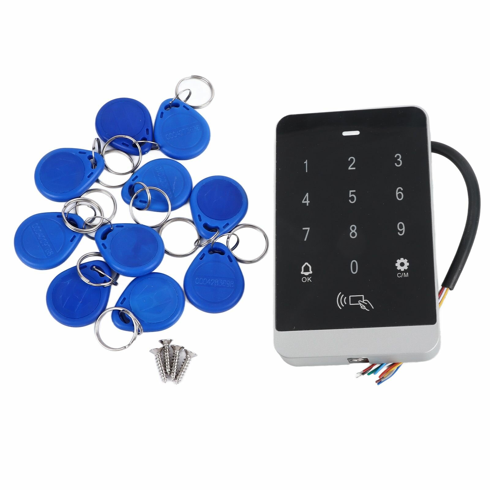 Умный кодовый замок для двери с NFC, защитой от воды, задержкой времени и режимом нормального открытия/закрытия. Поддержка карт ID/IC, 10000 пользователей, настенный монтаж