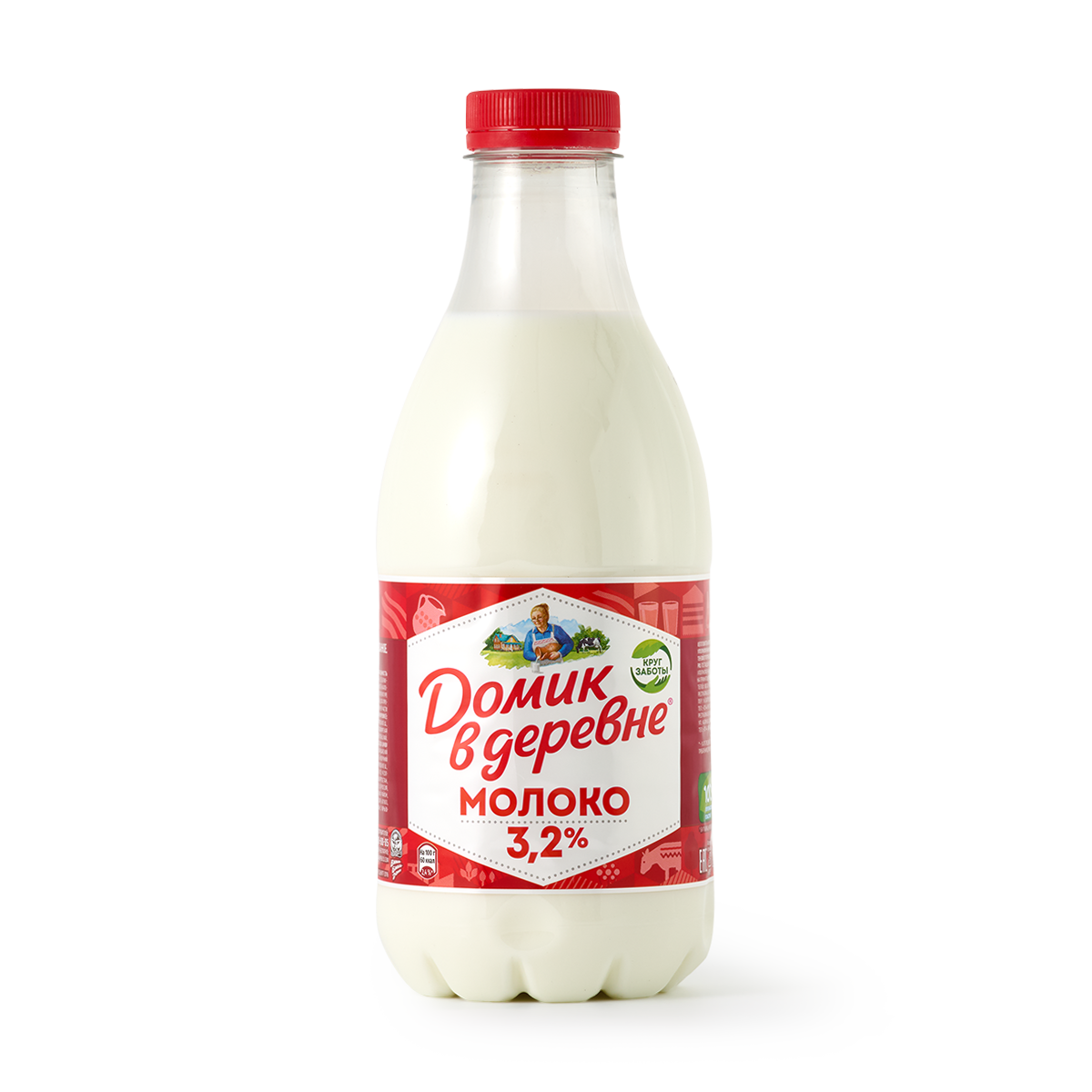Молоко "Домик в деревне", 3,2% жирности, пастеризованное, 1 л