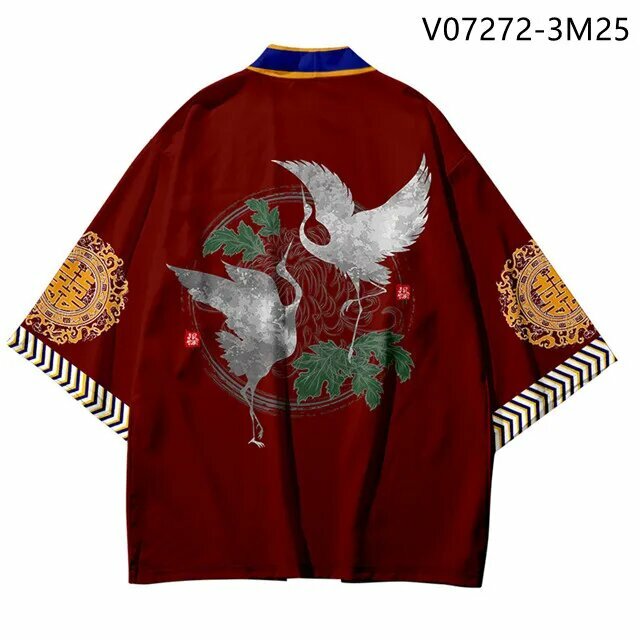 Хаори бордовый Nifineo, японский стиль, 4XL, hf-354