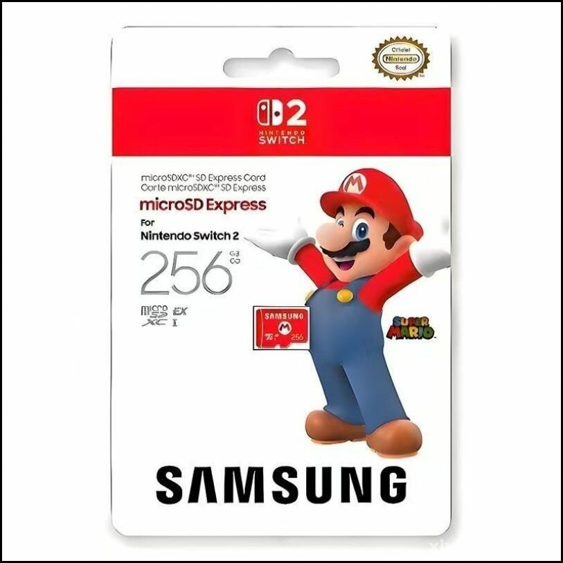 Эксклюзивная карта памяти Samsung microSD Express 256GB для Nintendo Switch 2