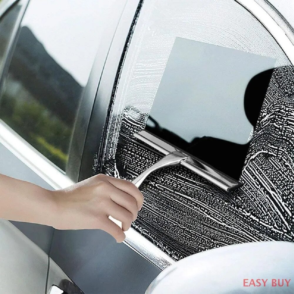 Универсальный стеклоочиститель Easy Buy для зеркал и окон, ручка 16 см, силикон, серебристый, из Китая — фото 1
