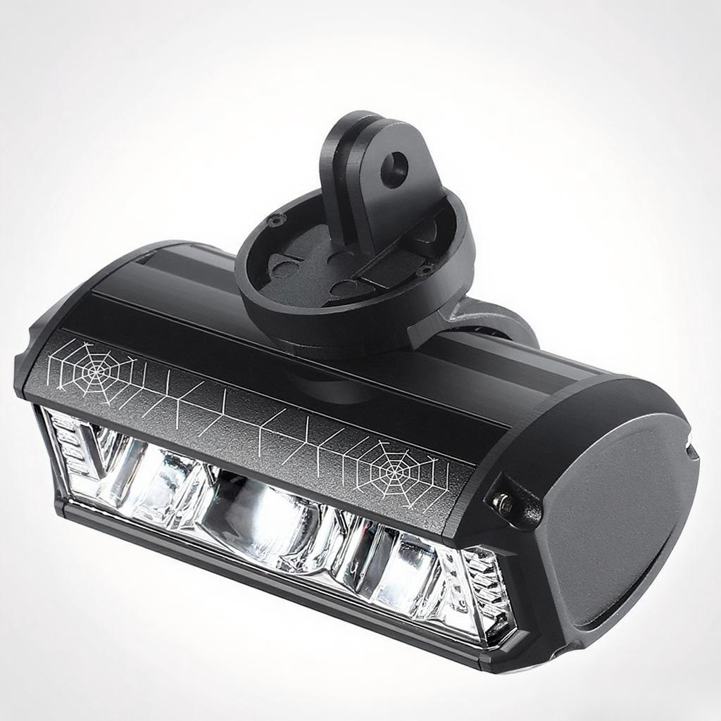 Фонарь для велосипеда из алюминиевого сплава черного цвета 1750 люмен USB заряжаемый с несколькими режимами для руля дорожного велосипеда водонепроницаемый IPX4 батарея 3.7V 4000mAh размер 100*45*35mm вес 188g в упаковке 165*104*54mm вес 300g 1 шт.