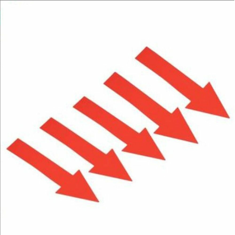 Наклейки-стрелки для разметки трубопроводов и помещений, ПВХ-этикетки длинные 6 дюймов, черно-красные, самоклеящиеся, 15 шт в упаковке