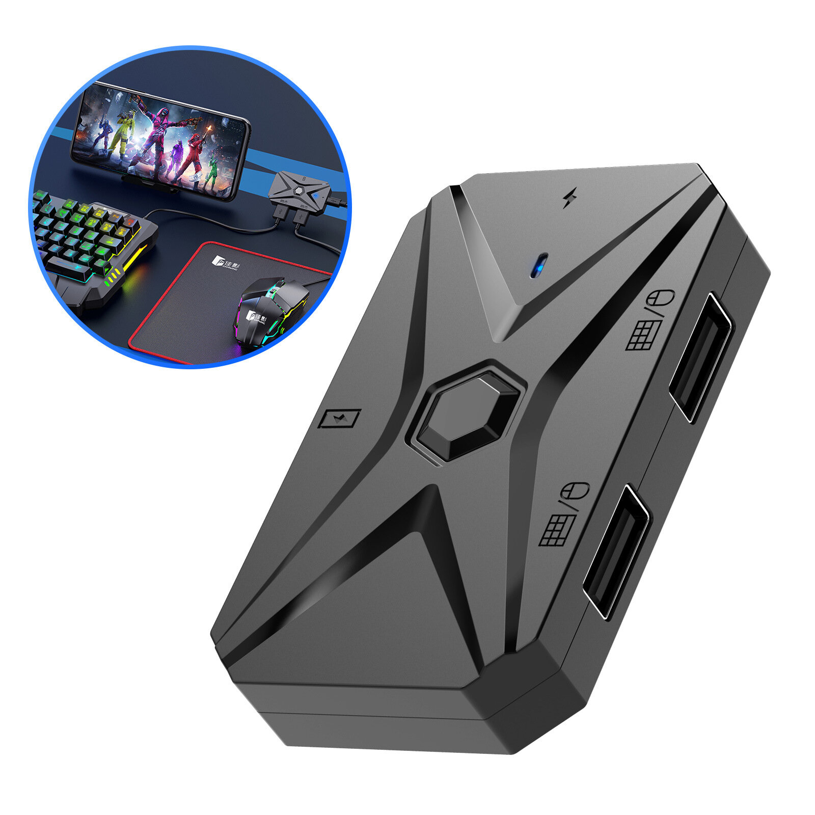 Контроллер для игр Jiaying M1Pro+ на Android, периферия для PUBG, набор преобразователей клавиш и мыши, вспомогательное устройство