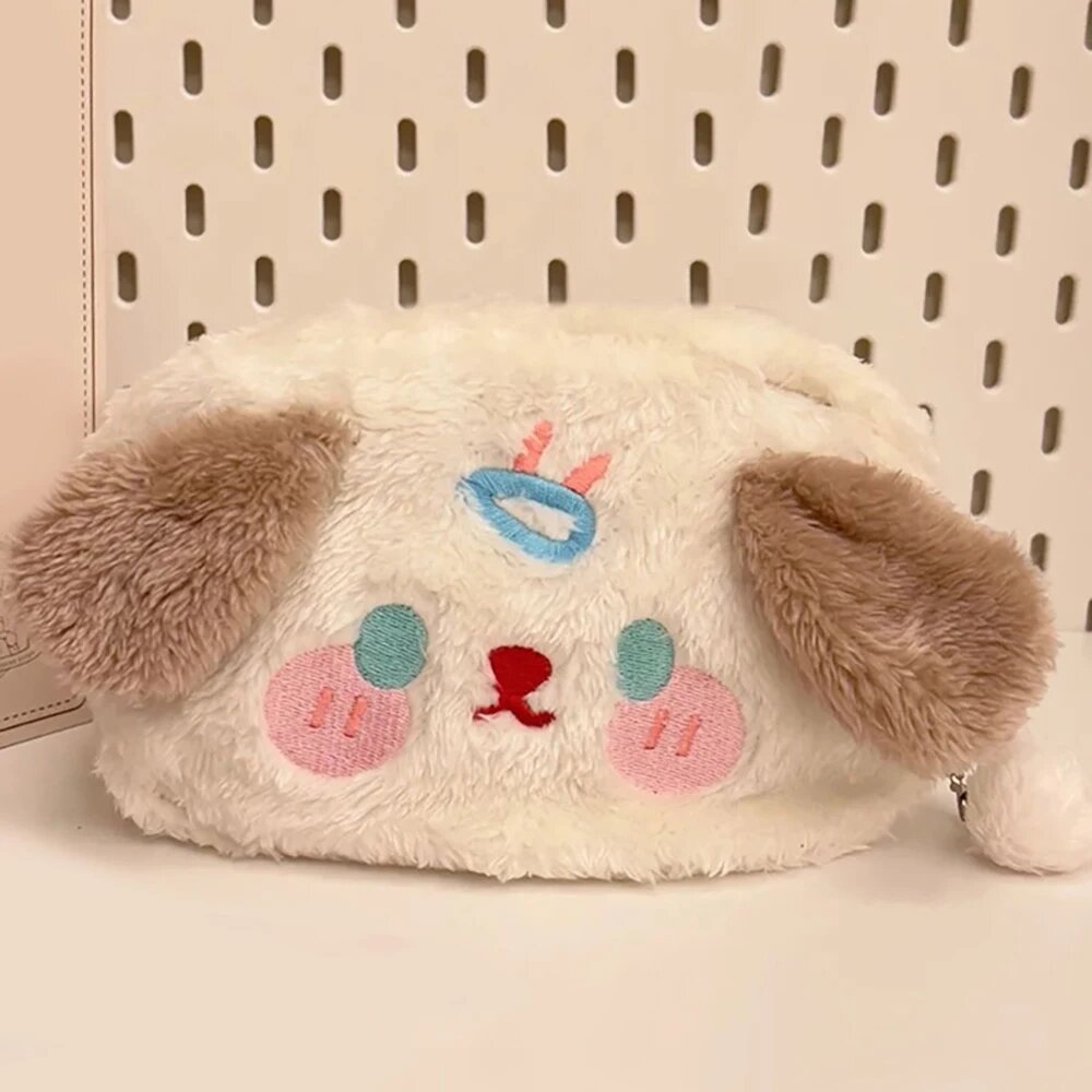 Милый Плюшевый Пенал Большой Емкости, Настольный Держатель Для Ручек, Косметичка Для Хранения Для Студентов