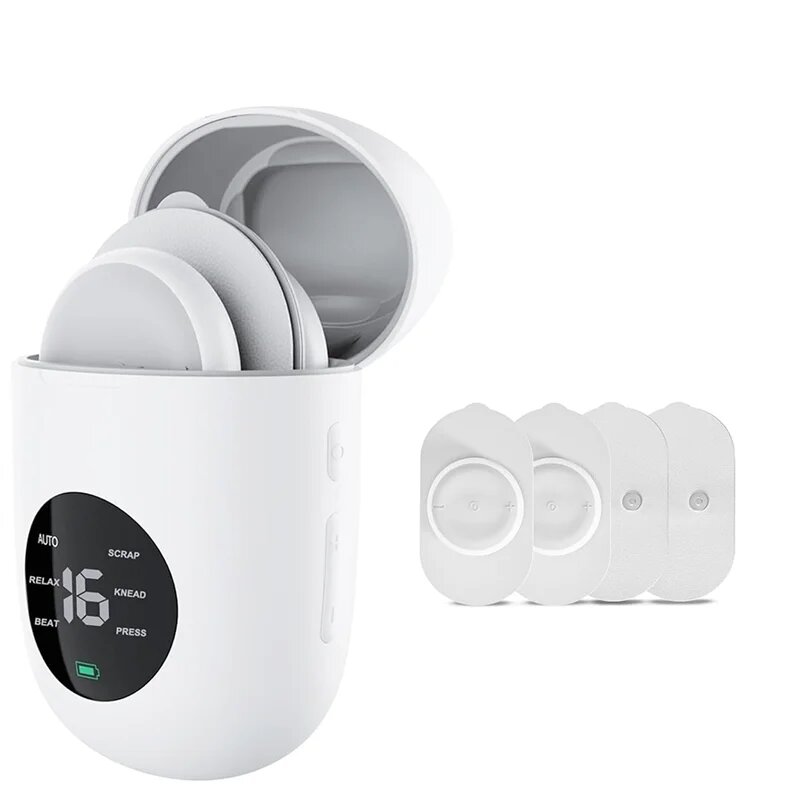 Беспроводной стимулятор мышц TENS Unit со светодиодным дисплеем, 16 настройков интенсивности для облегчения боли, перезаряжаемая машина EMS