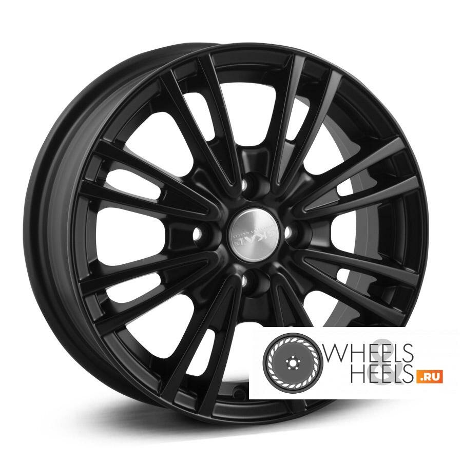 Диск автомобильный литой Скад Пантера 14x5.5 4x100 et45 dia56.6 Черный матовый