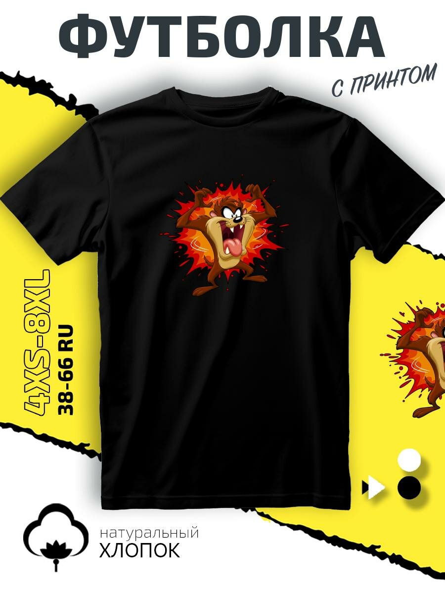Футболка Тасманский Дьявол мультфильм Looney