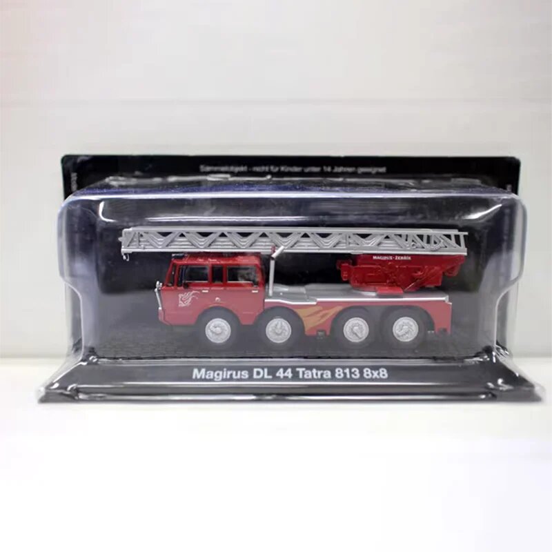 Масштаб 1:72 Magirus DL 44 Tatra 813 8 × 8 Пожарная машина Моделирование сплава Модель автомобиля Игрушки Дисплей Подарки Коллекция украшений