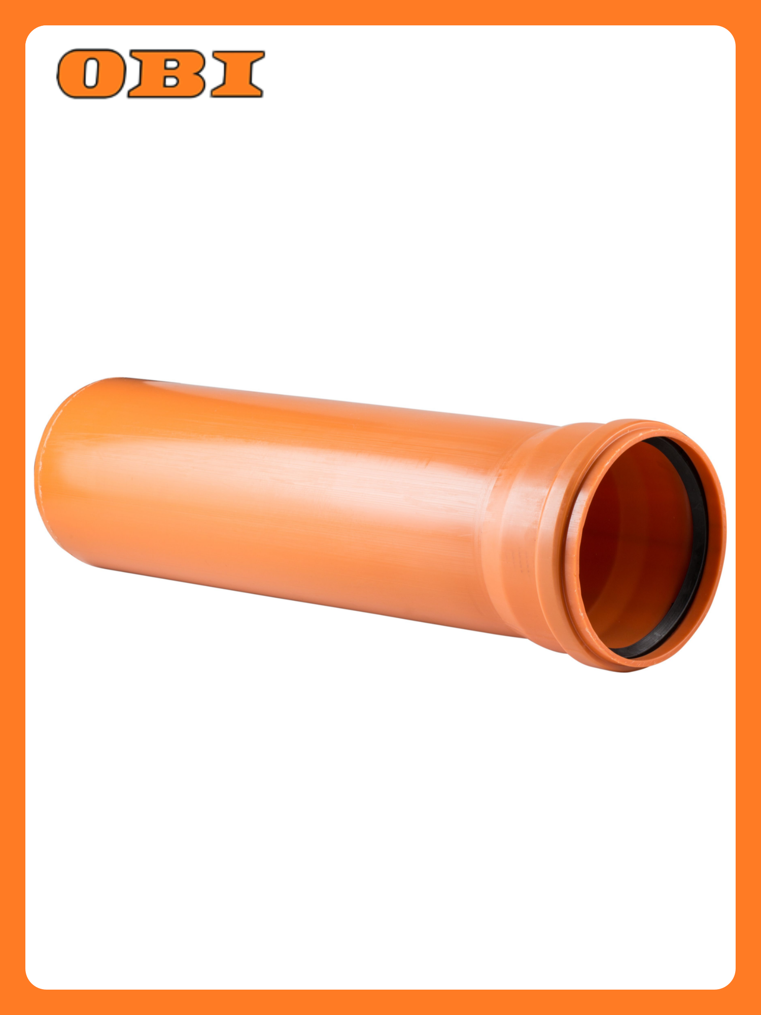 Труба канализационная Полипласт NK, SN4, 110x3,4x1000мм, рыжая, раструбная, наружная