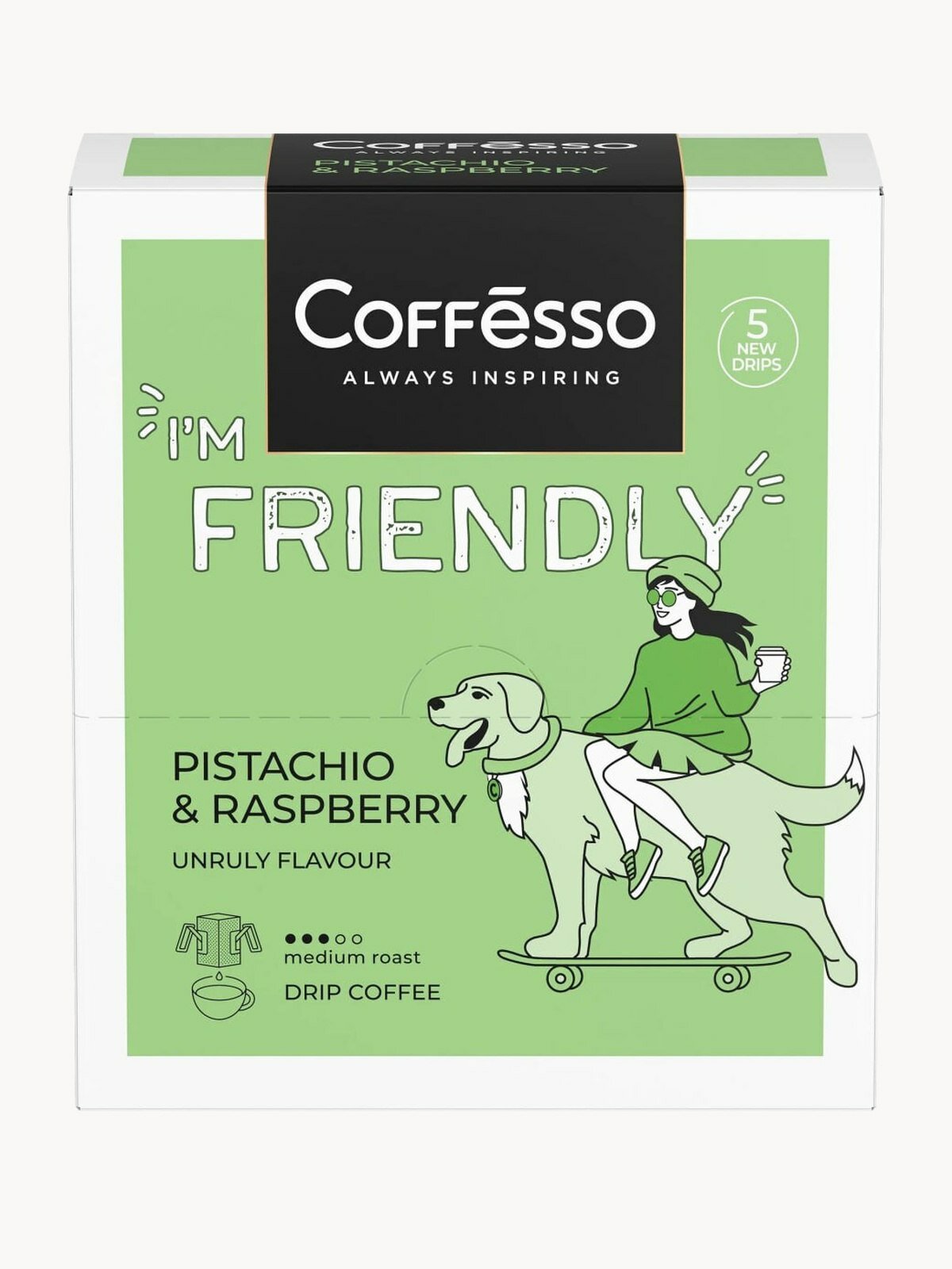 Кофе в дрипах Coffesso Fiendly Pistachio & Raspberry, 5 шт