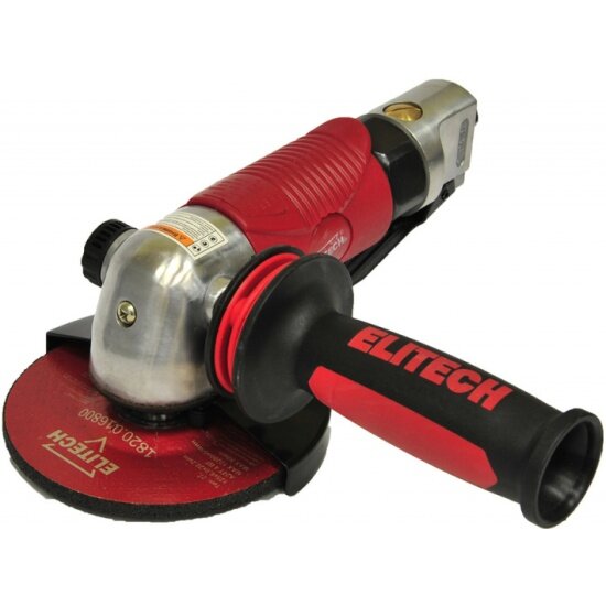 Пневмошлифмашина угловая Elitech 0704.014200 ф125мм,184л/мин,6.3бар,10000об/мин,1.9кг