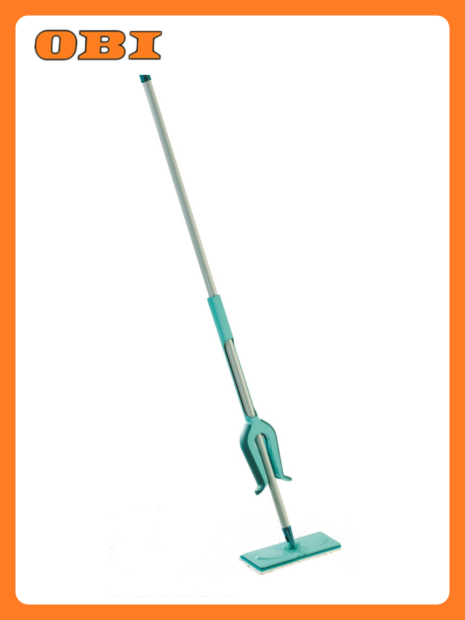 Швабра Leifheit "PICOBELLO", с отжимом, телескопическая, голубая, 135см